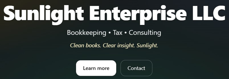 Bookkeeping & Tax Services in Evansville, IN | Sunlight Enterprise LLC